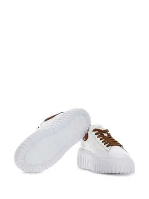 Hogan Logo-embroidered Sneakers - White