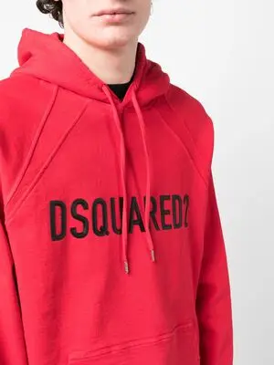 Dsquared2 Raised-logo Drawstring Hoodie