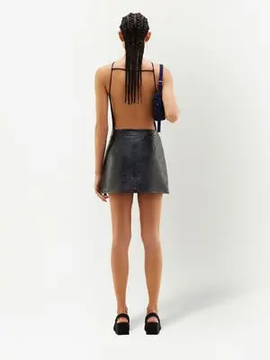 COURREGES Re-edition Logo-patch Swimsuit
