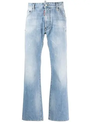 Dsquared2 Light-wash Straight-leg Jeans