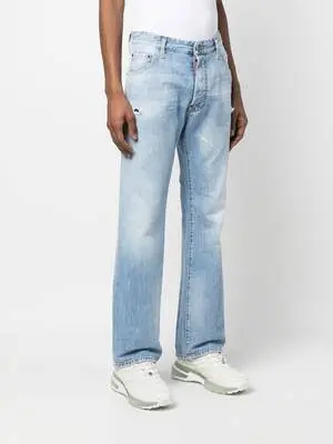 Dsquared2 Light-wash Straight-leg Jeans
