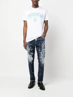 Dsquared2 Paint Splatter Skinny Jeans