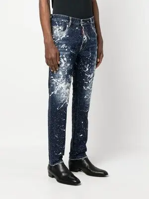 Dsquared2 Paint Splatter Skinny Jeans