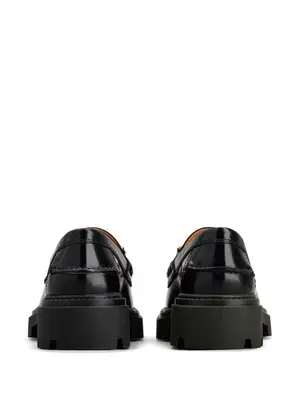 TOD'S Gomma Pesante Leather Loafers - Black