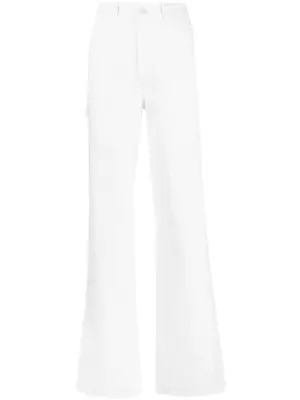 NILI LOTAN Mid-rise Wide-leg Trousers - White