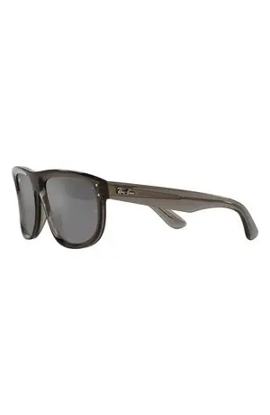 Ray-ban Ray-Ban Boyfriend Reverse Square Frame Sunglasses Transparent Dark Grey