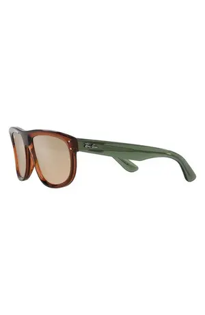 Ray-ban Ray-Ban Boyfriend Reverse Square Frame Sunglasses Transparent Light Brown