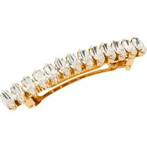 L. Erickson Ziva Crystal Barrette - Crystal/gold