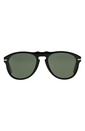 Persol Persol 54mm Pilot Sunglasses Black/ Grey