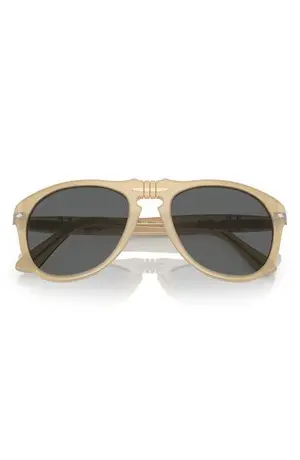 Persol Persol 54mm Pilot Sunglasses Opal Beige