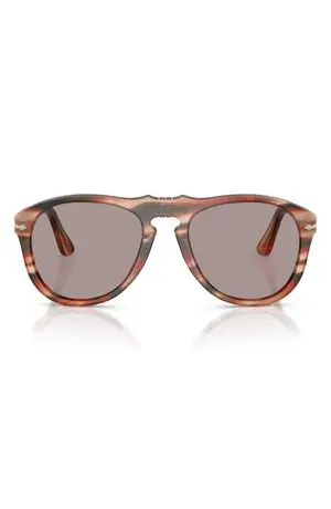 Persol 54mm Pilot Sunglasses - Striped Red And Green/violet