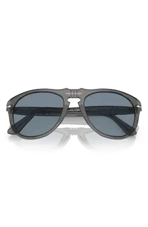 Persol Persol 54mm Pilot Sunglasses Transparent Grey