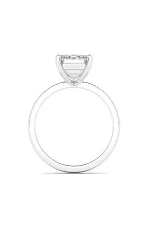 HAUTECARAT Emerald Cut Lab Created Diamond Ring - White Gold