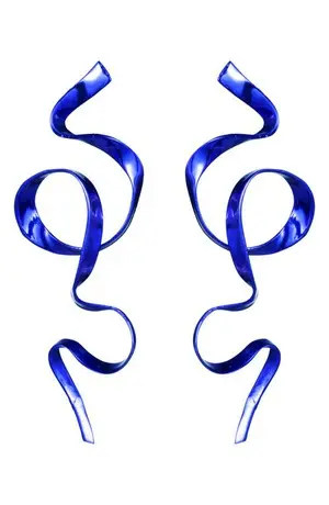 STERLING KING Allegro Ribbon Drop Earrings - Cobalt