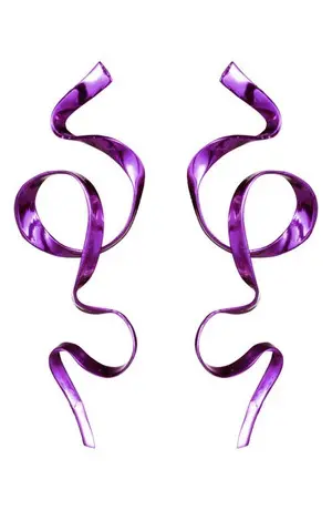 STERLING KING Allegro Ribbon Drop Earrings - Violet