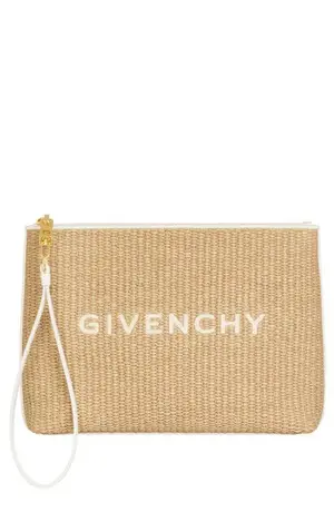 Givenchy Large Woven Raffia Pouch