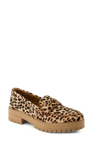 Toms Cara Platform Penny Loafer - Medium Brown