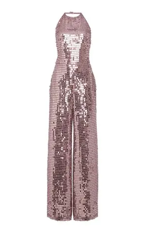 Valentino Garavani Embroidered Sequin Silk Jumpsuit Only