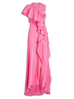 Ulla Johnson Women's Lali Ruffle Sleeveless Gown - Dahlia  - Dahlia