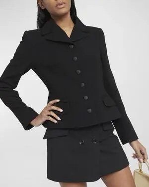 Dolce & Gabbana Wool Single-breasted Jacket - Black