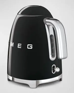 SMEG Retro Electric Kettle, Polished White Black