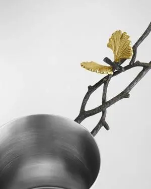 Michael Aram Butterfly Ginkgo Large Coffee Pot With Spoon - Silver