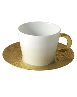 Bernardaud Ecume Gold Cup White, Gold