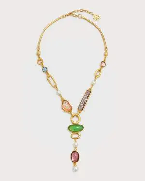 BEN-AMUN Stone Y-necklace