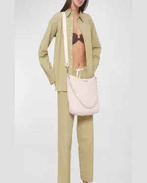 Mz Wallace Crosby Quilted Leather Hobo Bag