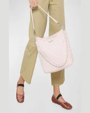 Mz Wallace Crosby Quilted Leather Hobo Bag