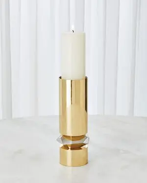 GLOBAL VIEWS Romano Candle Tall Holder - Gold