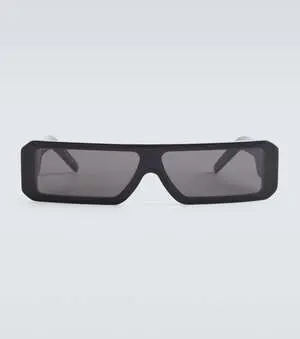 Rick Owens Gethsemane Rectangular Sunglasses - Black