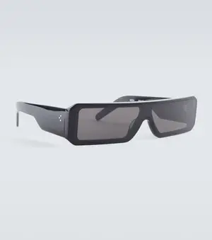 Rick Owens Gethsemane Rectangular Sunglasses - Black