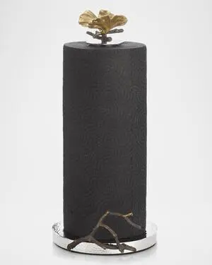 Michael Aram Butterfly Ginkgo Paper Towel Holder - Silver