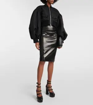 GIANVITO ROSSI Mary Jane Leather Platform Pumps