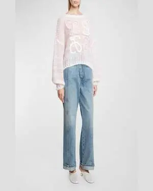 Loewe Striped Anagram Knit Sweater