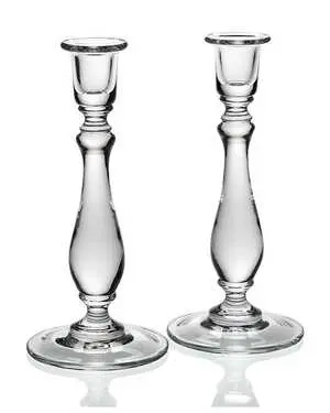 WILLIAM YEOWARD CRYSTAL Meryl Candlesticks, Set Of 2 - Clear