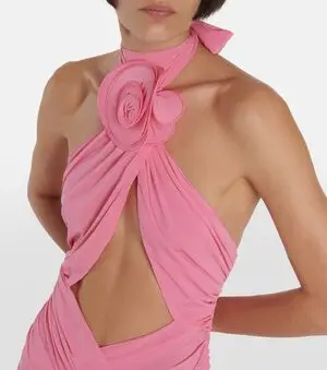 Magda Butrym Floral-appliqué Mini Dress
