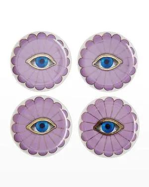 Jonathan Adler Fleur Coasters Purple Purple