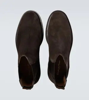 GIANVITO ROSSI Douglas Suede Chelsea Boots - Brown