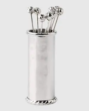 JULISKA Graham Cocktail Picks & Holder Gray