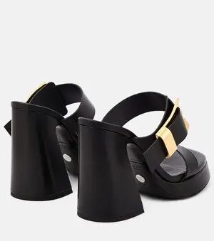 Proenza Schouler Buckle Slide Leather Platform Mules