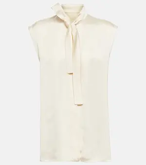 JIL SANDER Satin Sleeveless Blouse