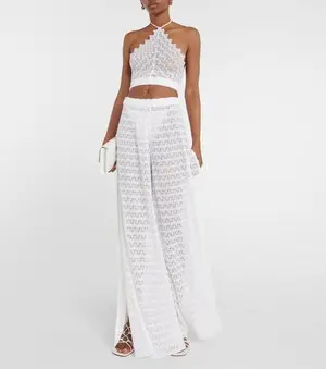 Missoni Crochet-knit Halterneck Crop Top