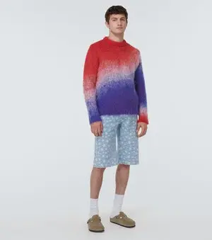 ERL Jacquard Cotton Denim Shorts