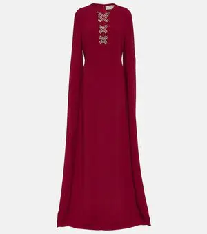 Elie Saab Embellished Crêpe Gown