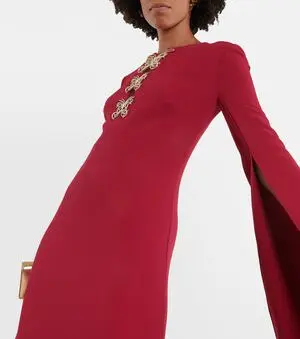Elie Saab Embellished Crêpe Gown