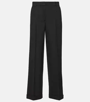 TOTEME Straight Wool-blend Trousers