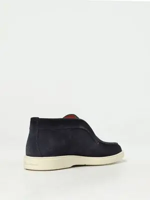Santoni Suede Chukka Boots - Blue 1