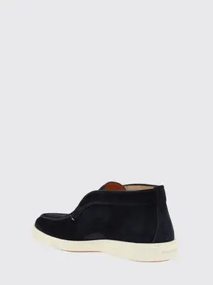 Santoni Suede Slip-on Sneakers - Blue